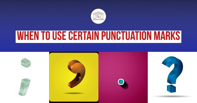 When to Use Certain Punctuation Marks - Brookdale House